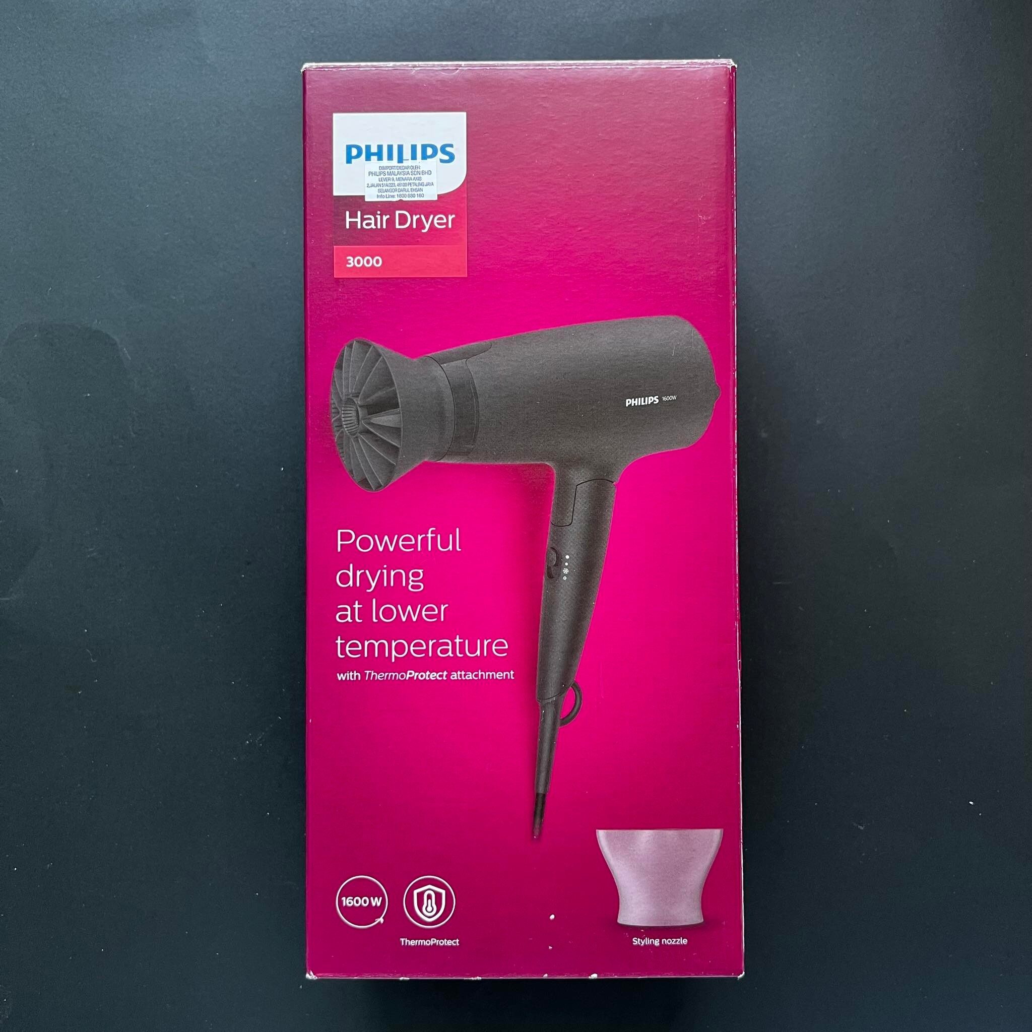 Philips 3000 Series Hair Dryer (BHD308/13) | Lazada