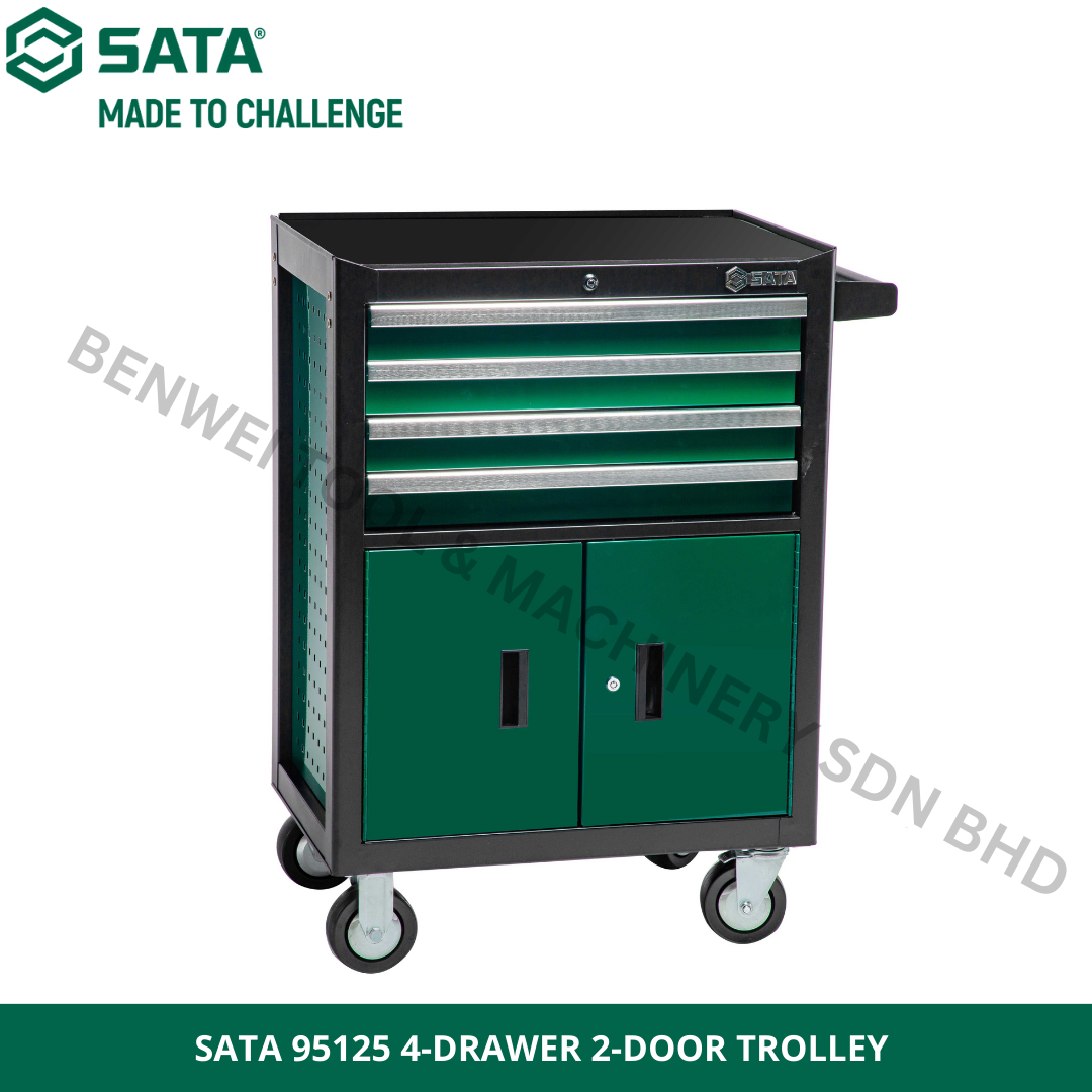 SATA 95125 4-DRAWER 2-DOOR TROLLEY (27'') / TOLLEY CART / 4 DRAWER ...