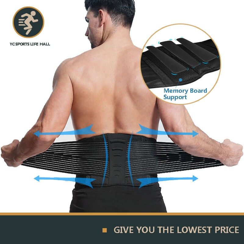 Lumbar Support Waist Back Strap Compression Springs Supporting For Men ...