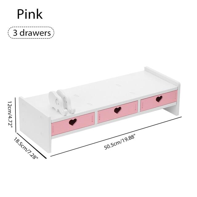 Pink Monitor Stand Monitor Support Laptop Computer Stand PVC Wood ...