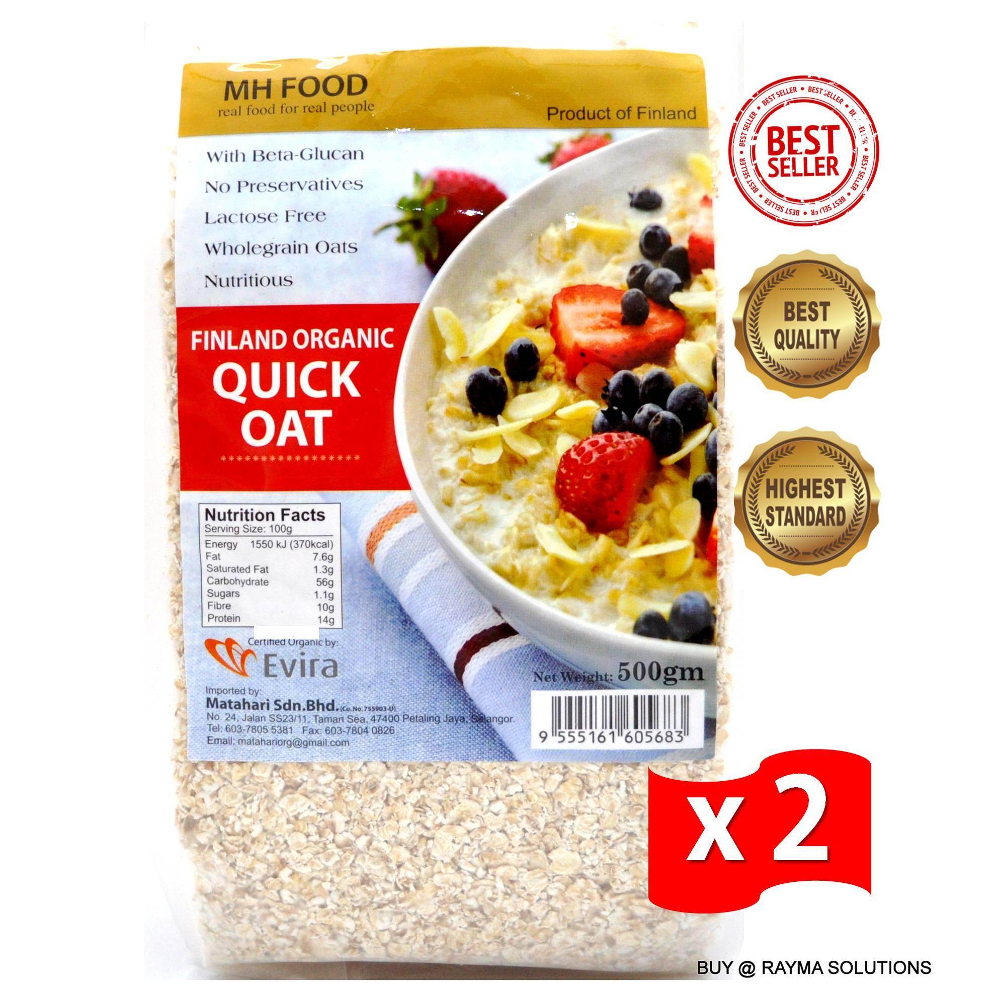 MH FOOD Finland Organic Quick Oats 500g (Twin Pack) | Lazada