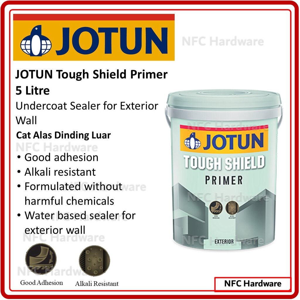 JOTUN Tough Shield Primer 5 Litre (Cat Alas Dinding Luar) | Lazada