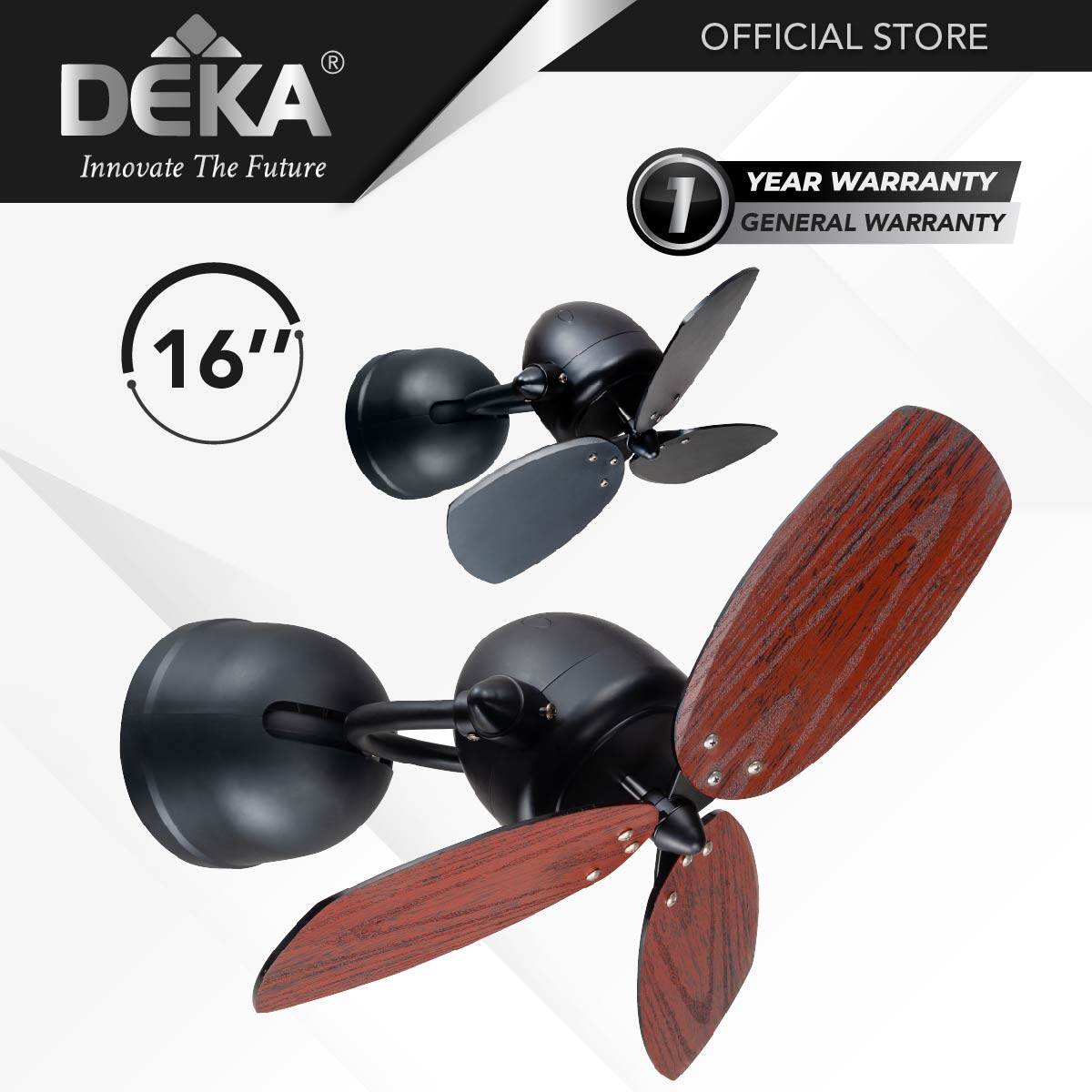 Deka 16'' 7 Speeds Wall Mounting Fan MDC 168 BLW | 20" Speeds Ceiling ...