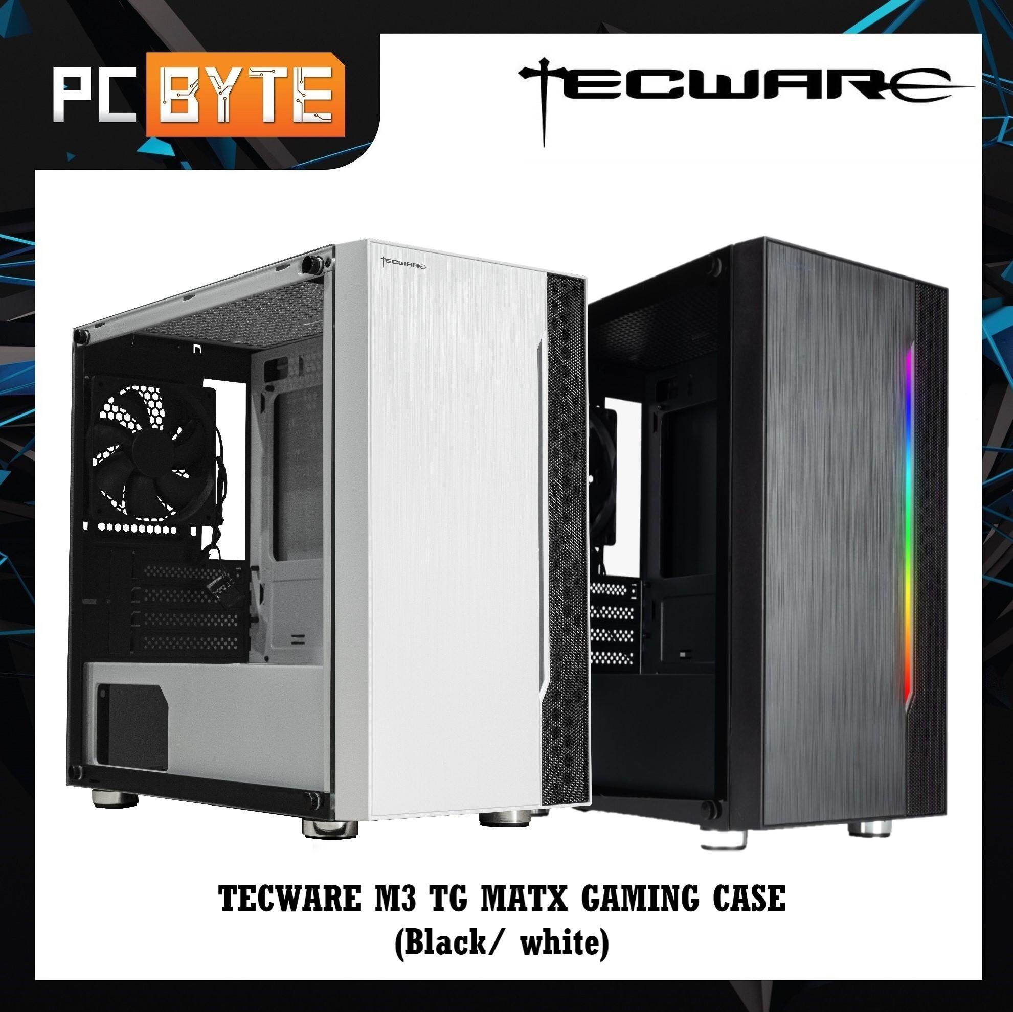 TECWARE M3 TG MATX GAMING CASE (Black/ white) | Lazada