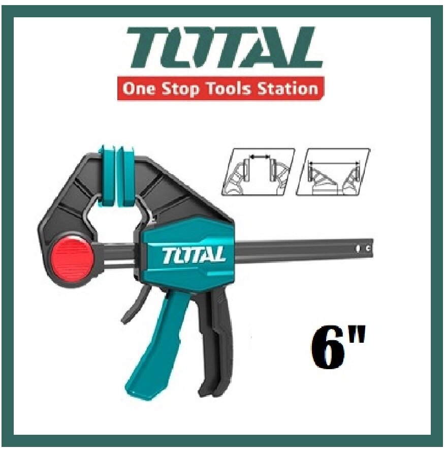 TOTAL 6" (THT1340601) QUICK BAR CLAMPS (MAX CLAMP FORCE 60KGS) | Lazada