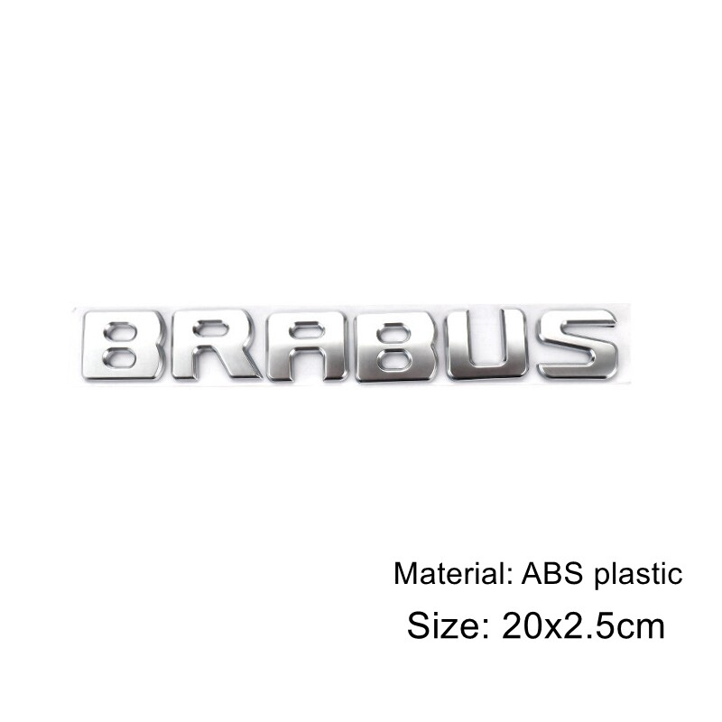 สำหรับ Mercedes Benz BRABUS Letter โลโก้ด้านหลังสัญลักษณ์ Trunk Badge ...