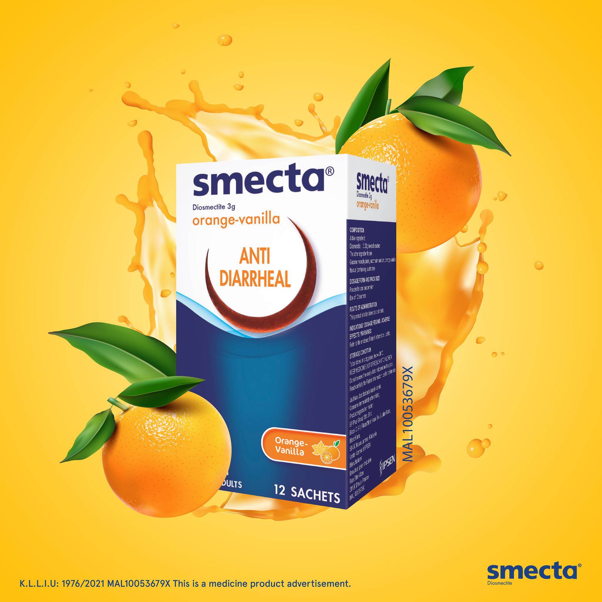 SMECTA GO CARAMEL-COCOA 3G 12'S / SMECTA ORANGE VANILLA POWDER 3G 12 ...