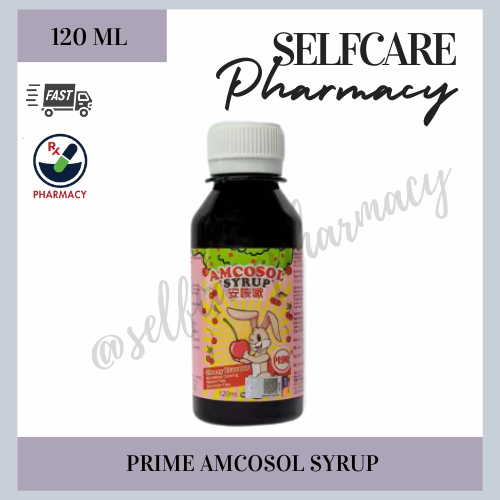 PRIME AMCOSOL SYRUP 120ML CHERRY FLAVOUR (PECAH / CAIR KAHAK) (BUDAK 1 ...