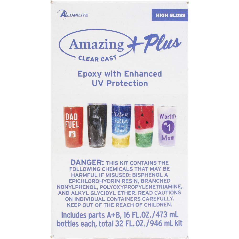 Aluminite Amazing Clear Cast Plus Epoxy Kit for Sculpting Crafts 32oz ...