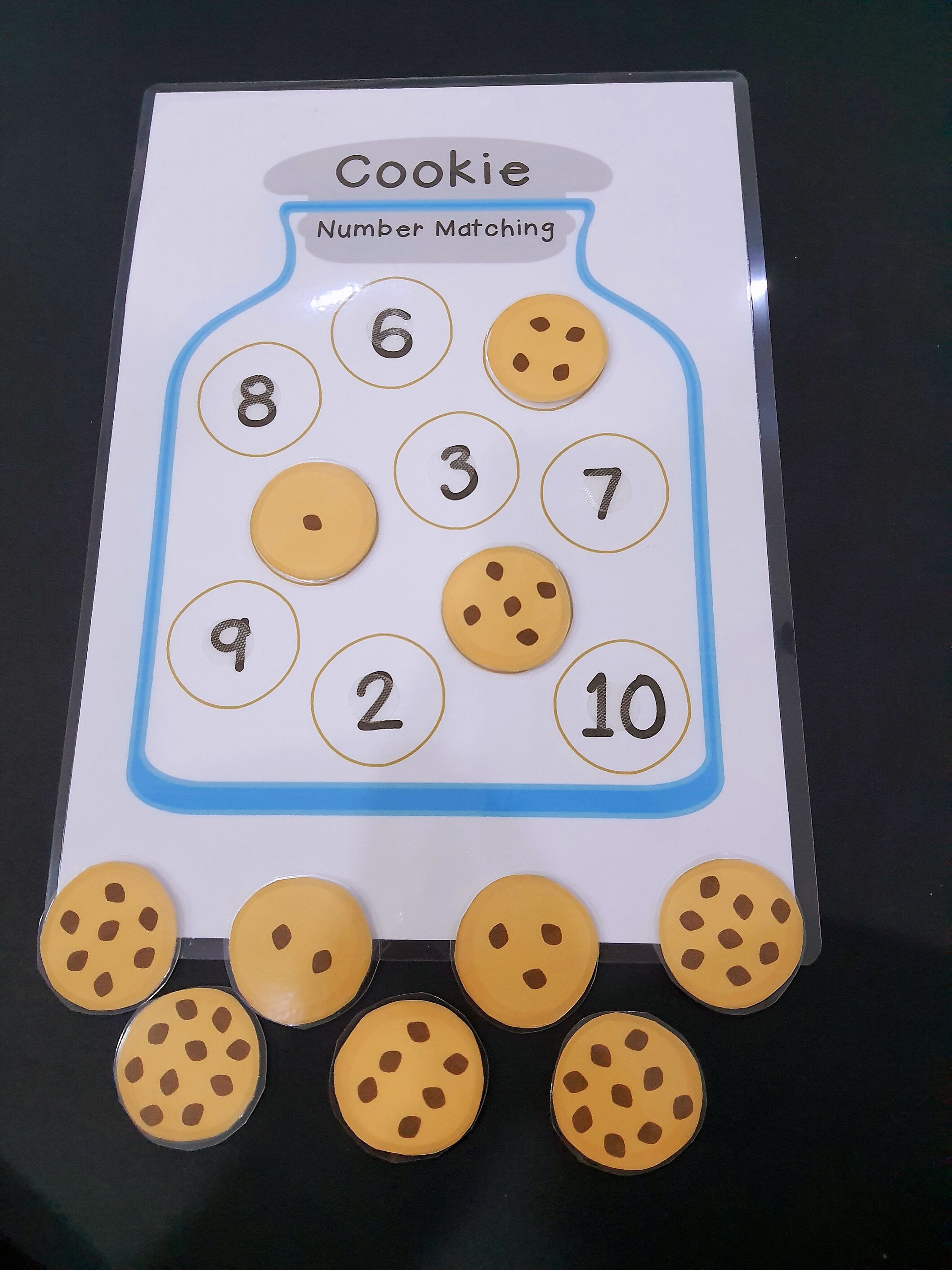 Cookies Number Matching Montessori Early Learning Pembelajaran Awal ...