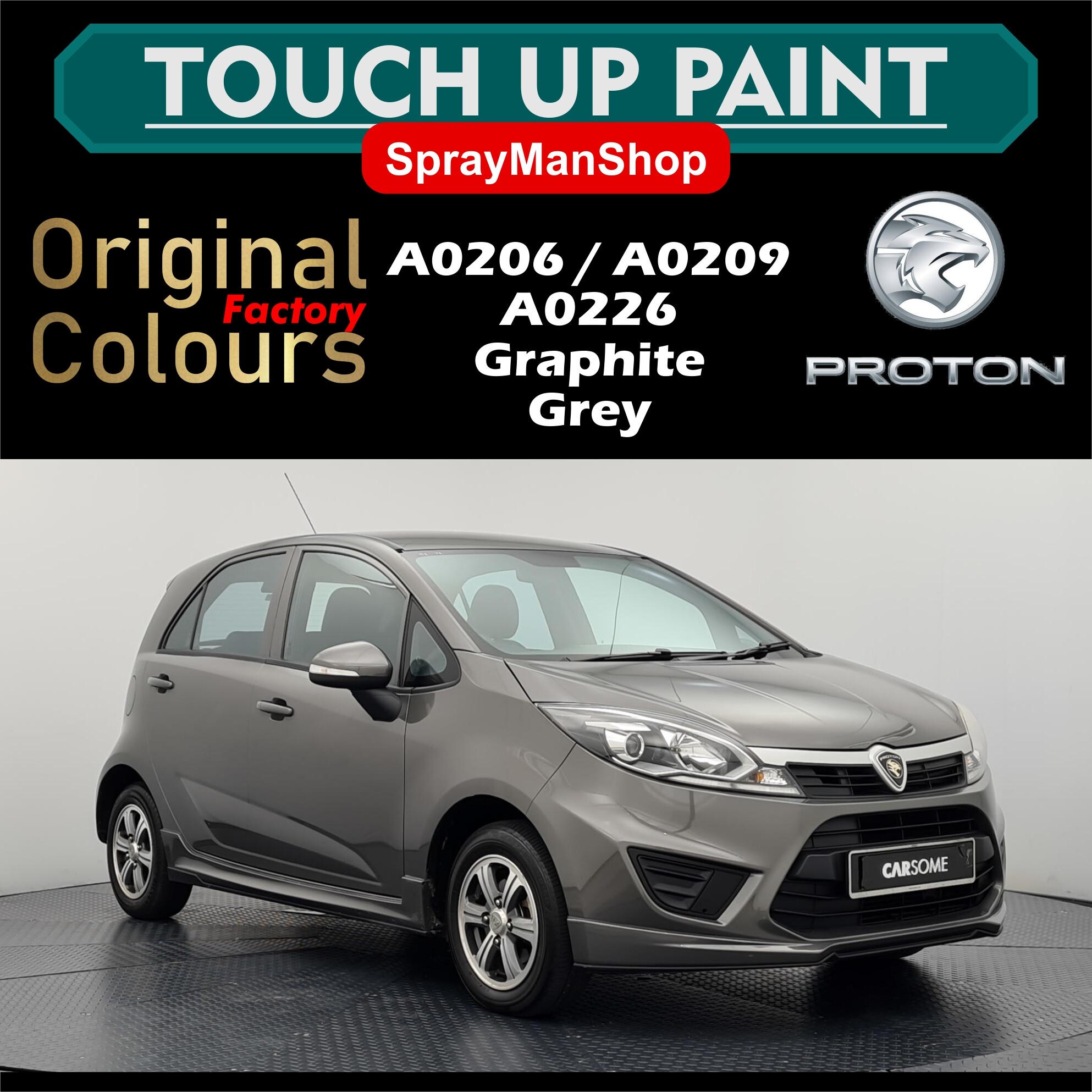 Proton Iriz Touch Up Paint (UK) Lindal Aerosol Valve 400ml Spray Paint ...