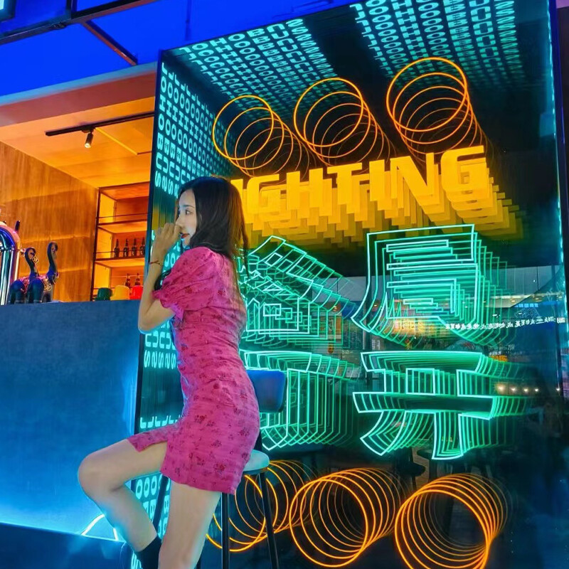 Custom Wall Mirror Light Advertising Decoration Led Wall light Abyss ...