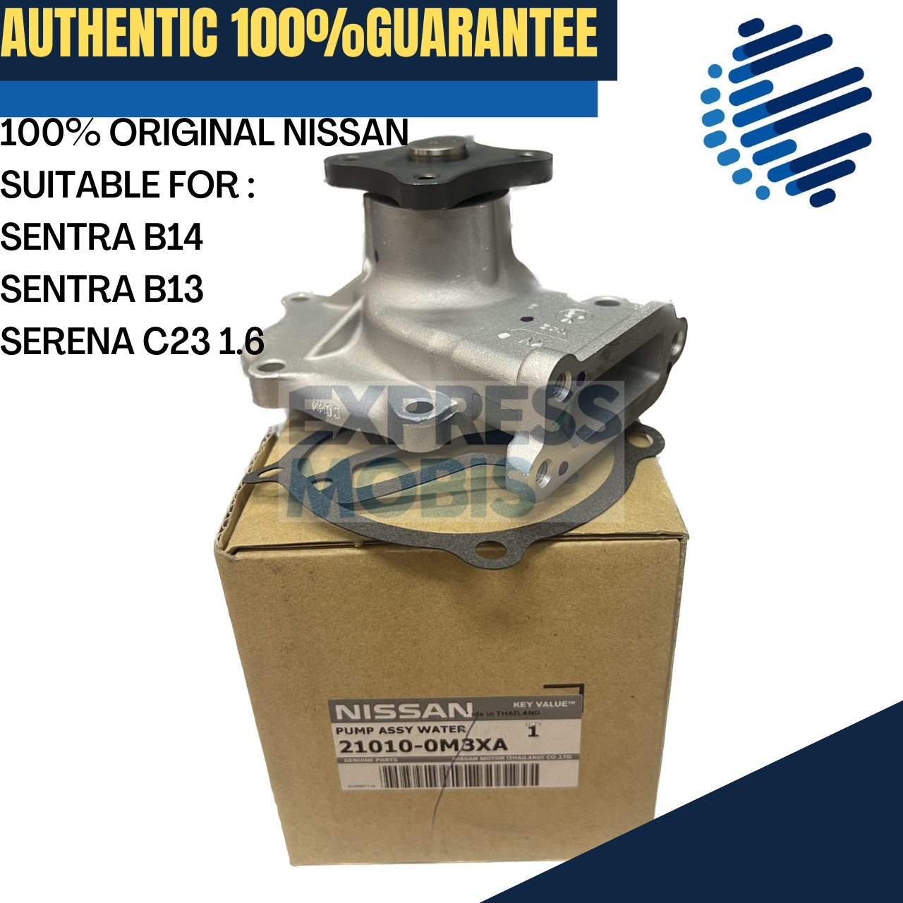 100% ORIGINAL NISSAN SENTRA WATER PUMP 21010-0M3XA SENTRA B14 SENTRA ...