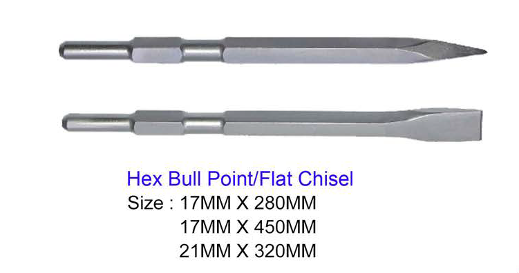 (1 Pc) Concrete Hex Bull Chisel (Point / Flat) | Lazada