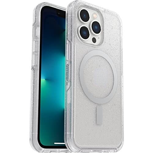 OtterBox Symmetry Series+ Clear Stardust Antimicrobial Case with MagSafe for iPhone 14 Pro max ...