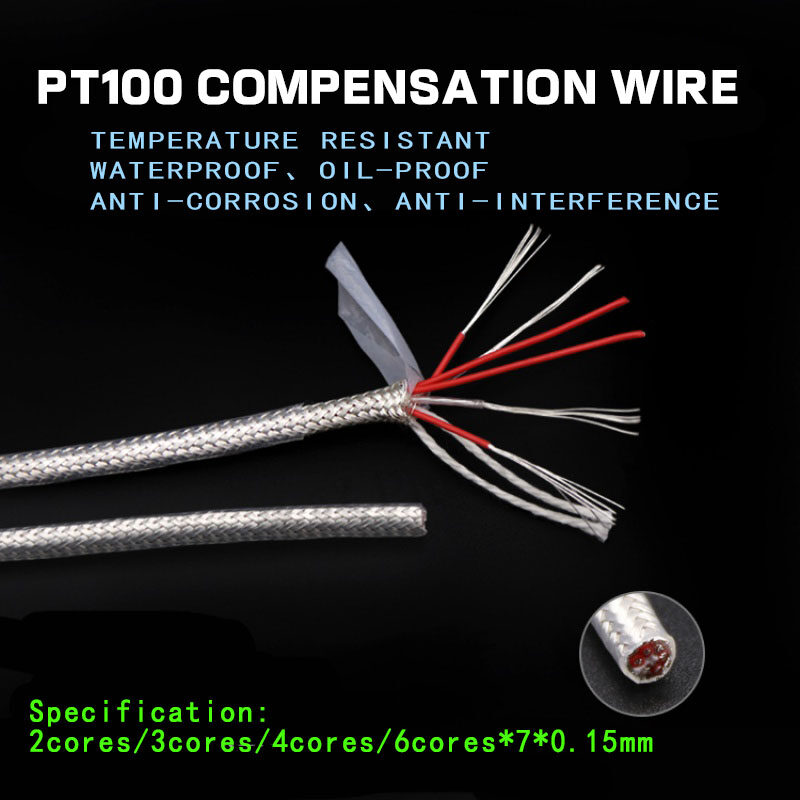 PT100 compensation wire Teflon silver-plated shielded signal wire 2 ... PT100 compensation wire Teflon silver-plated shielded signal wire 2 ...