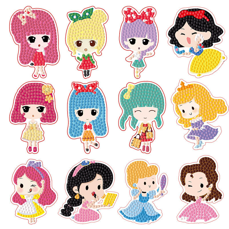 DIY Diamond Sticker Bead Painting Simple Art Craft for kids Pelekat ...