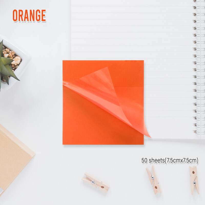 Craft.E 50 sheets Transparent Sticky Notes Clear Stick On Notes Notepad ...