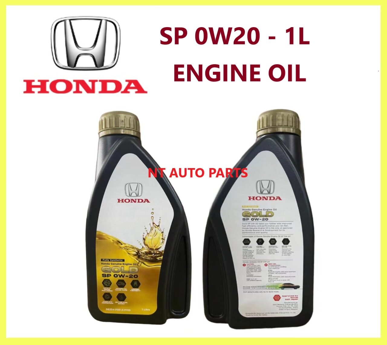 SP 0W-20 Gold Honda Genuine Engine Oil 1 LITRES | Lazada