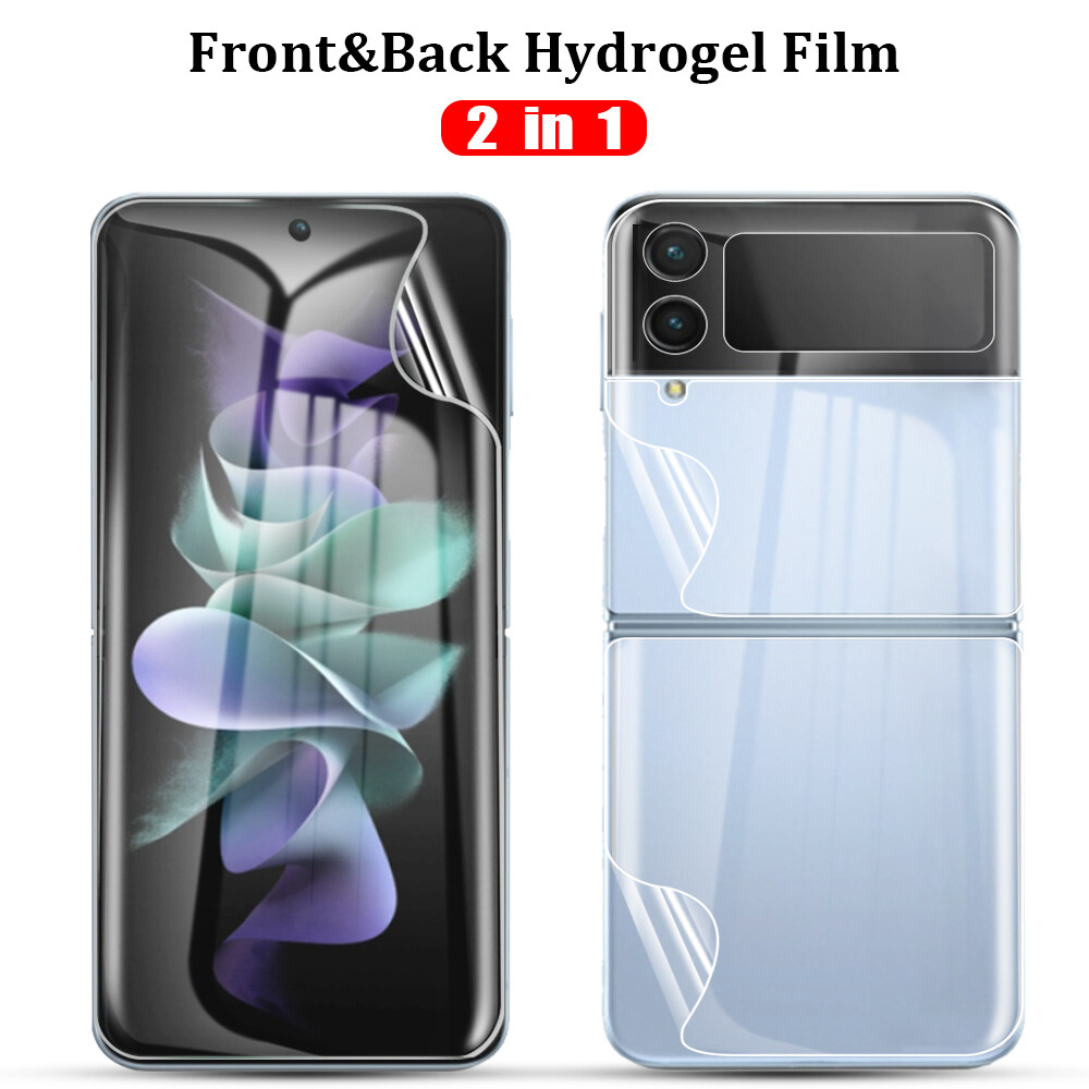 Front + Back Hydrogel Film for Samsung Galaxy z Flip 4 zflip 4 3 flip4 ...