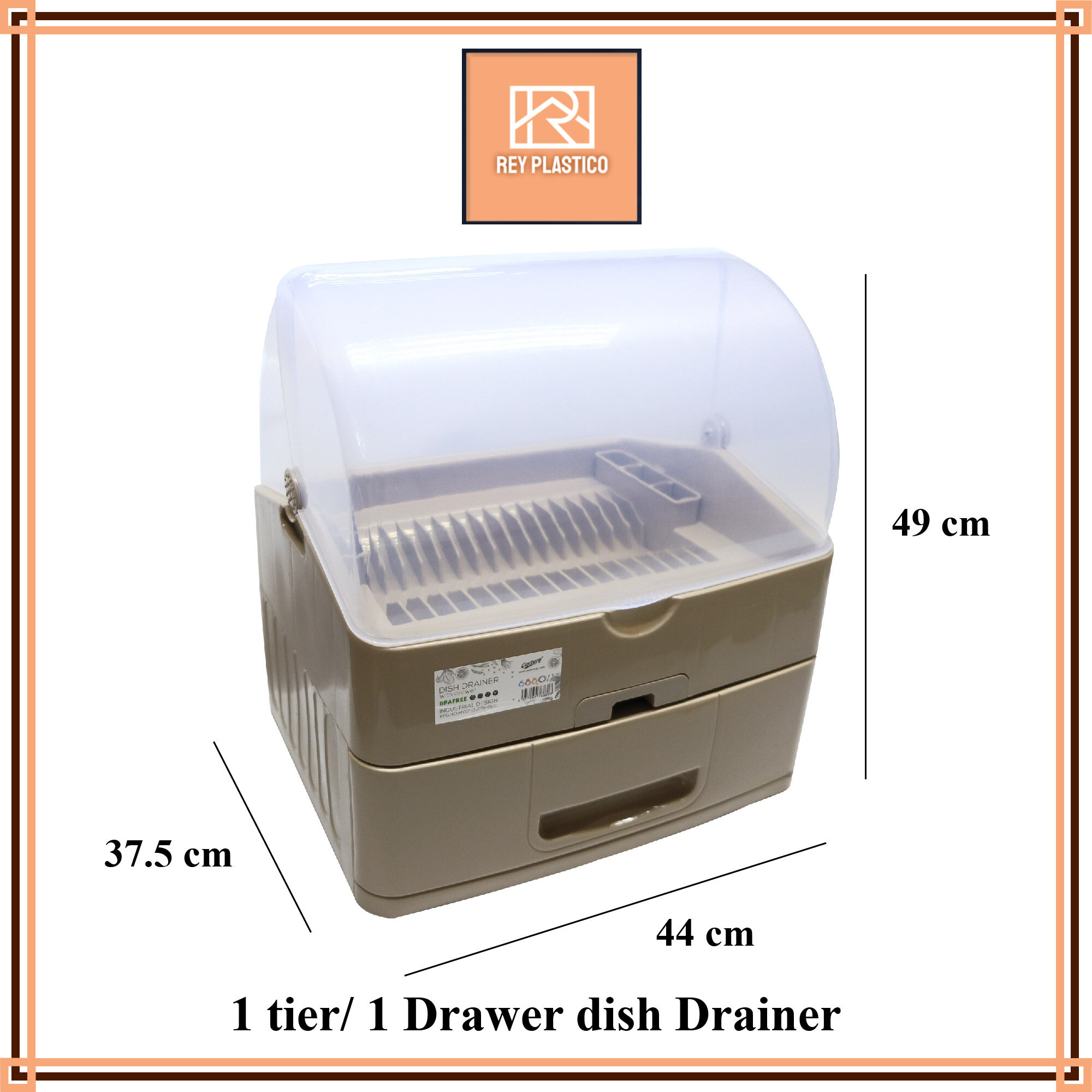 Century Dish Drainer with Cover / Dish Rack / Dish Storage Rack / Rak ...