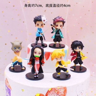 [Ready Stock] Naruto/Kimetsu No Yaiba Demon slayer Cake Topper Toy ...