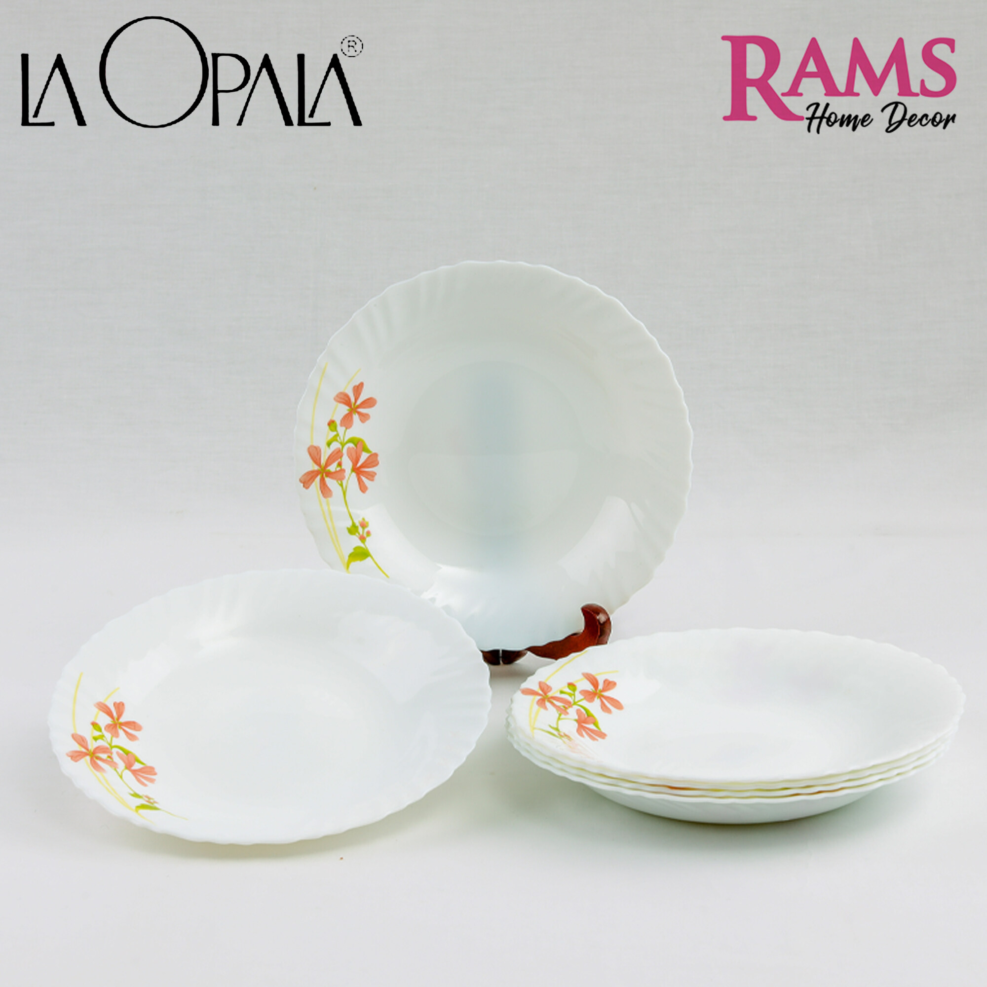 La Opala 6 Pcs Classique Series Opalware Soup Plate / Dinnerware ...