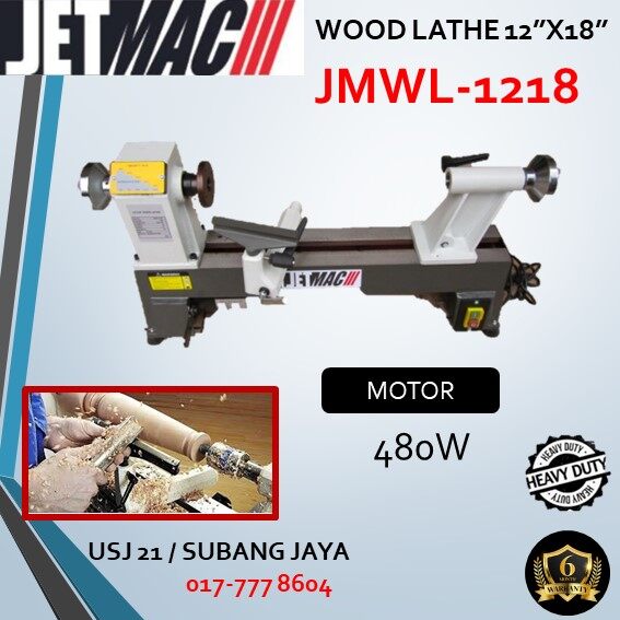 Jetmac 12" x 18" JMWL-1218 Mini Wood Lathe Machine/ 6 MONTHS LOCAL ...