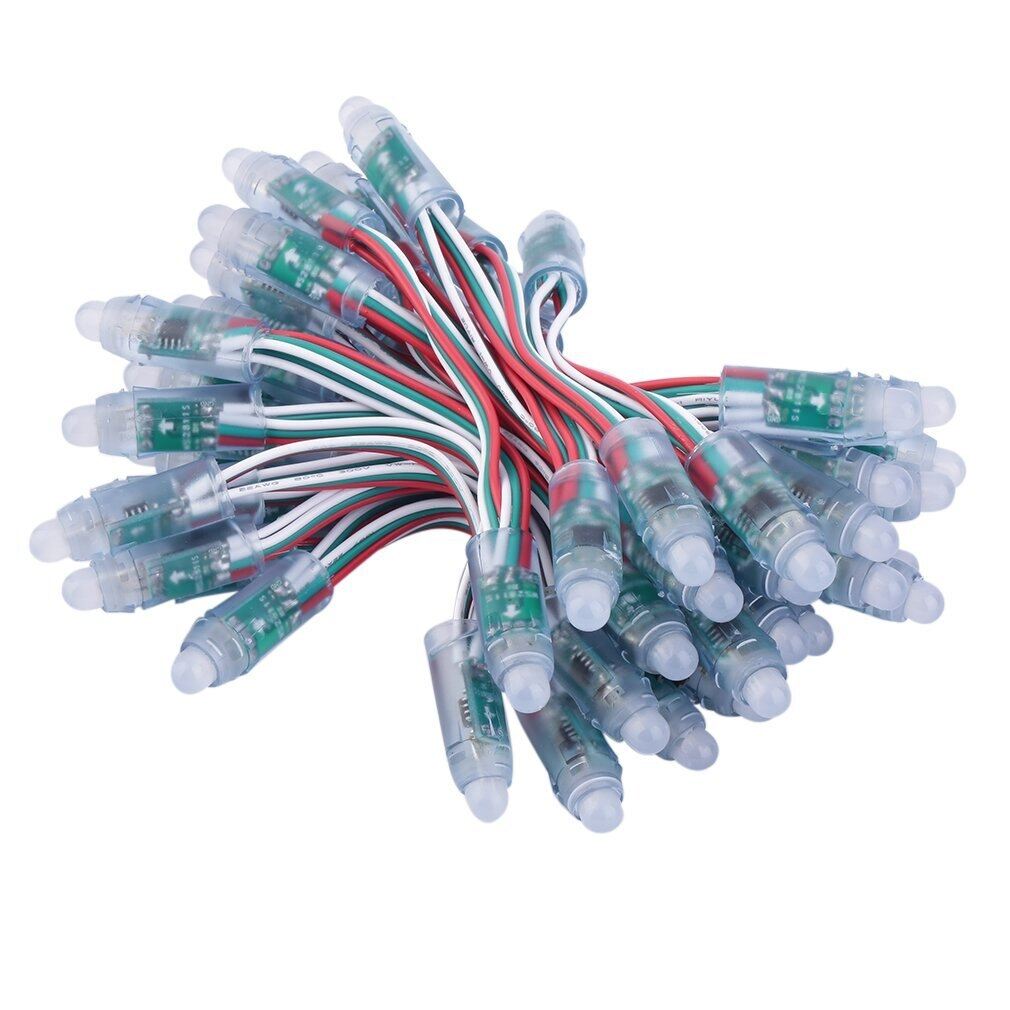 Dc 5V 50Pcs Ws2811 Rgb Full Color 12Mm Pixels Digital Addressable Led ...