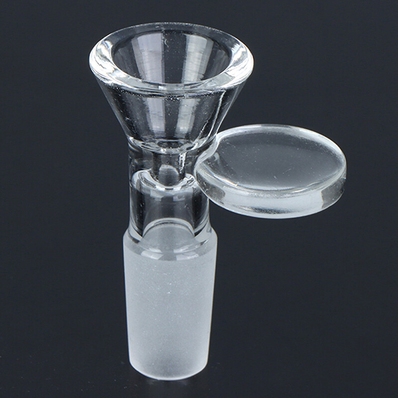 14mm/ Glass Joint Clear Slide Male Glass Bowl Filter Pipe Mouthpiece ...