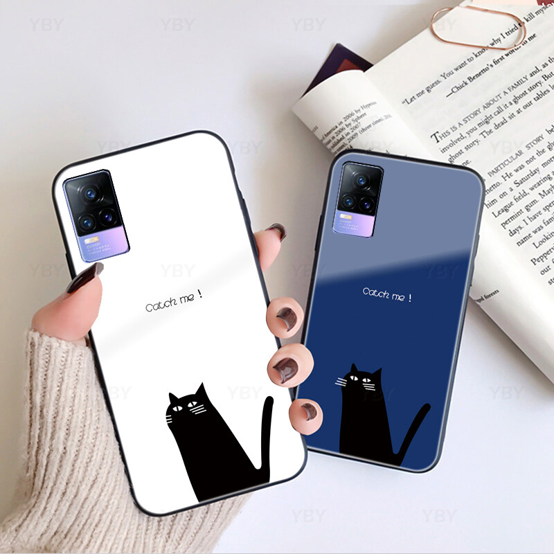 LZDTUD เคสกระจกนิรภัย VIVO V21 V21e 4G 5G V20 SE Pro เคสโทรศัพท์ มีสาย ...