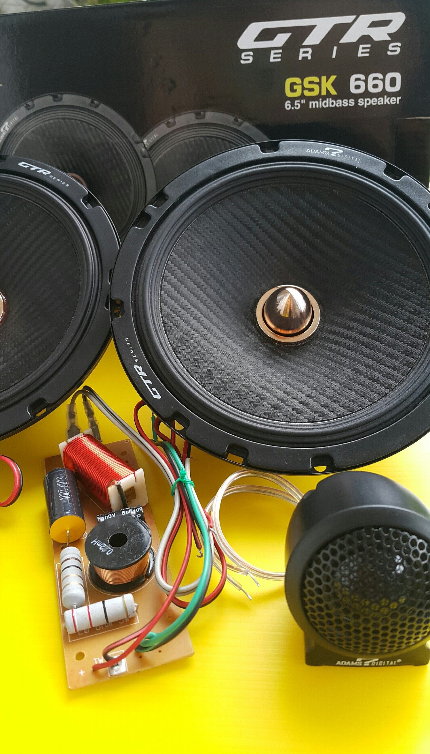 Adams Digital GSK 660 6.5" + JST 288 silk dome tweeter 2-way component ...