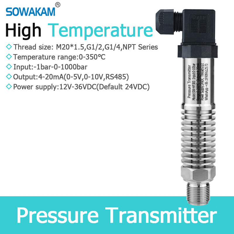 High Temperature Pressure Transmitter 0-350 Degrees Celsius Boiler ...