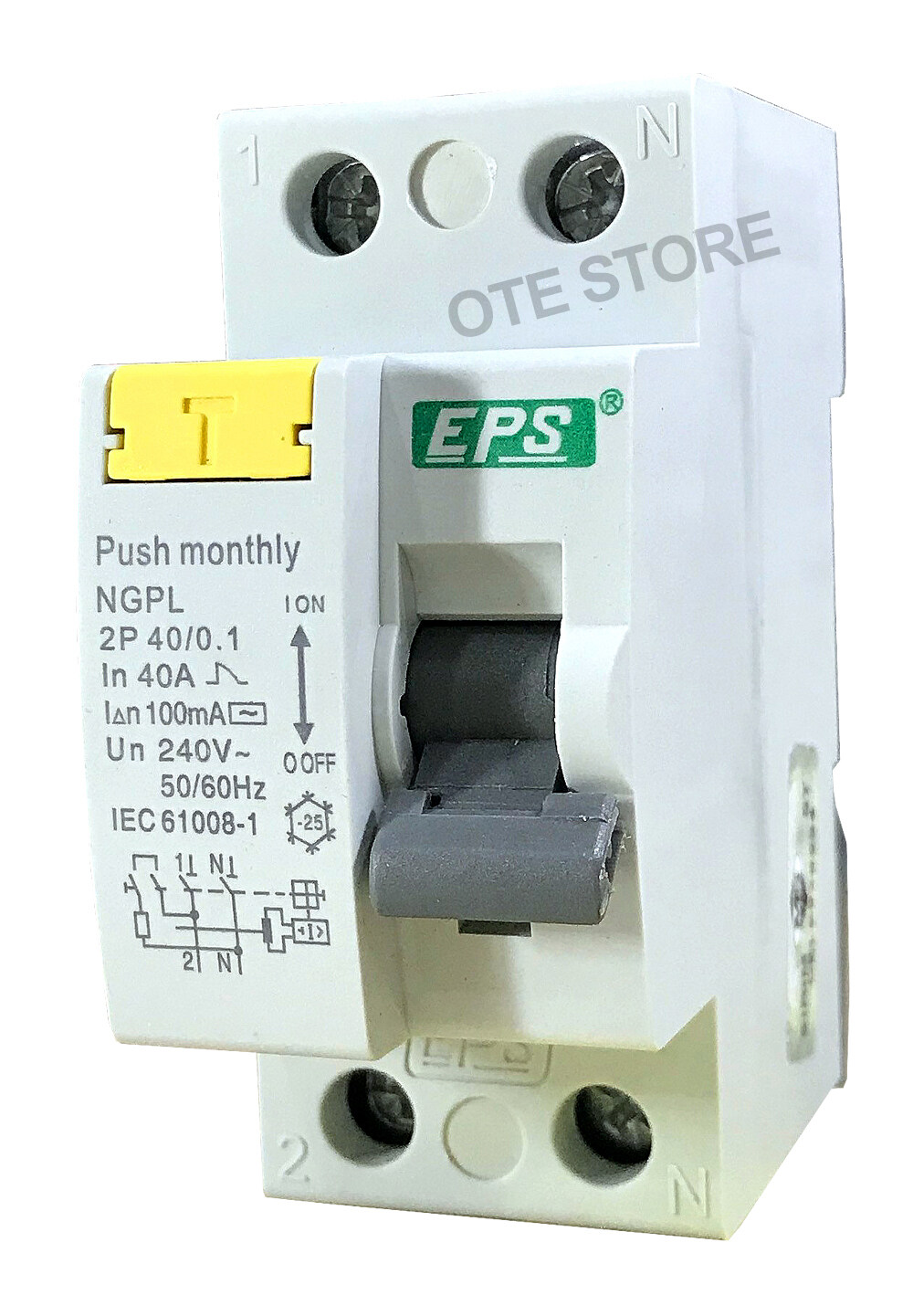 EPS 40A 100MA (0.1A) 2Pole ELCB / RCCB / 2 POLE ELCB | Lazada EPS 40A 100MA (0.1A) 2Pole ELCB / RCCB / 2 POLE ELCB | Lazada