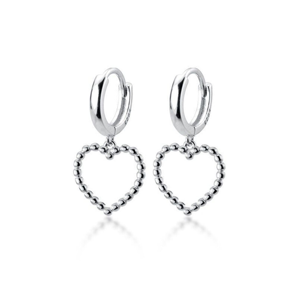 Sanhe ต่างหูเงินรุ่นเกาหลีปี S925,ต่างหูแบบกลวงขนาดเล็กแสดงบุคลิกภาพความรักอารมณ์แฟชั่นสำหรับ ...