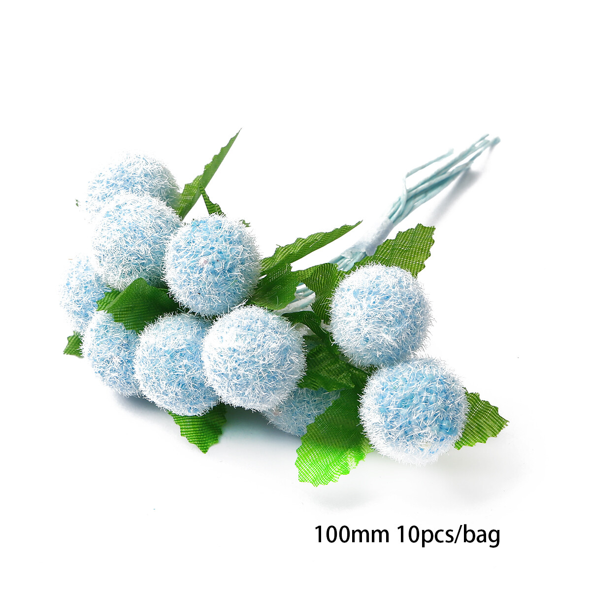 6-144pcs Blue Simulation Flower Double Heads DIY Artificial Mini Pearl ...