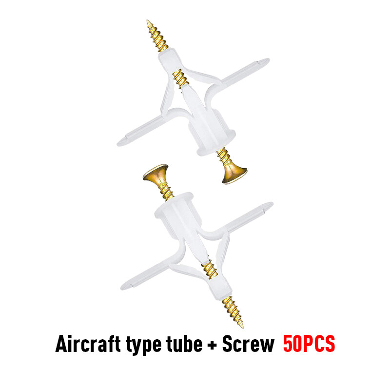 100PCS Butterfly Wall Plug Expansion Screw Aircraft Screw Wall Plug 50 ...