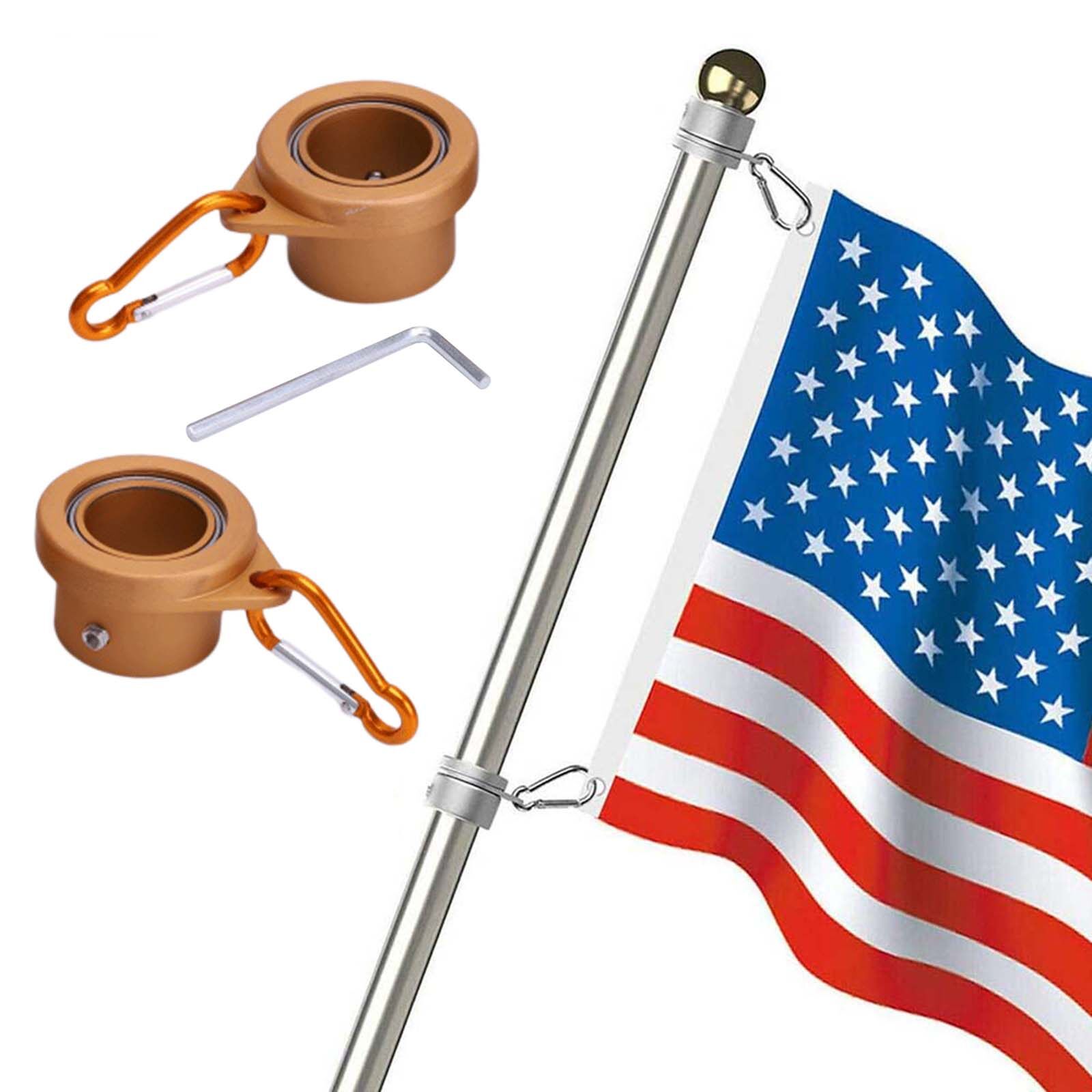 Gazechimp 2-pack Free Flagpole Mounting Rings Eyelet Clip for 1-inch ...