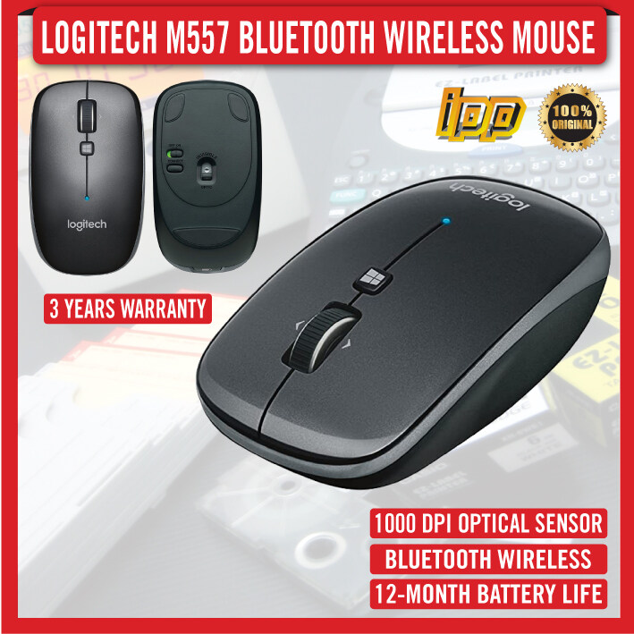 Logitech M557 Bluetooth Wireless Mouse - Dark Gray | Lazada