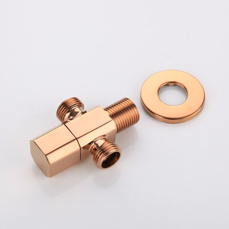 Brass Angle Valve Chrome Black Rose Gold Inlet Valve Bathroom Single ...