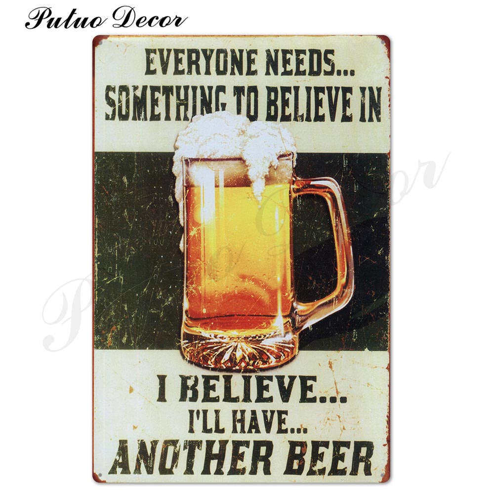 Decor Funny Beer Vintage Tin Sign Poster Retro Plaque Metal Plate for ...