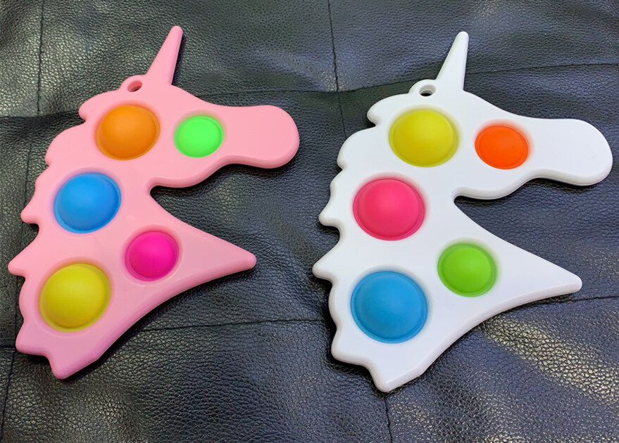Baby Sensory Silicone unicorn mini simple dimple fidget toy with ...