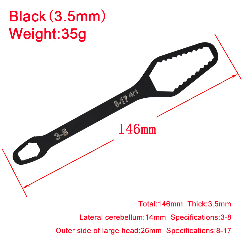 3.5mm thick 3-17mm multifunctional double end box wrench 8-22mm ...