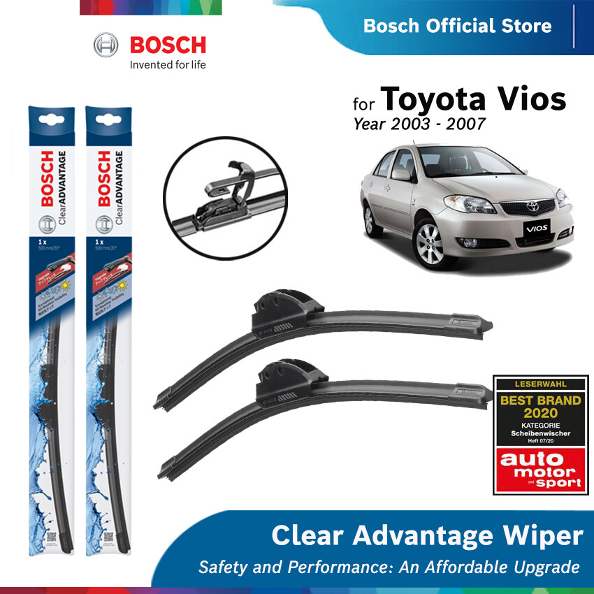 Bosch Clear Advantage U Hook Wiper Set for Toyota Vios NCP42 (BCA20 ...