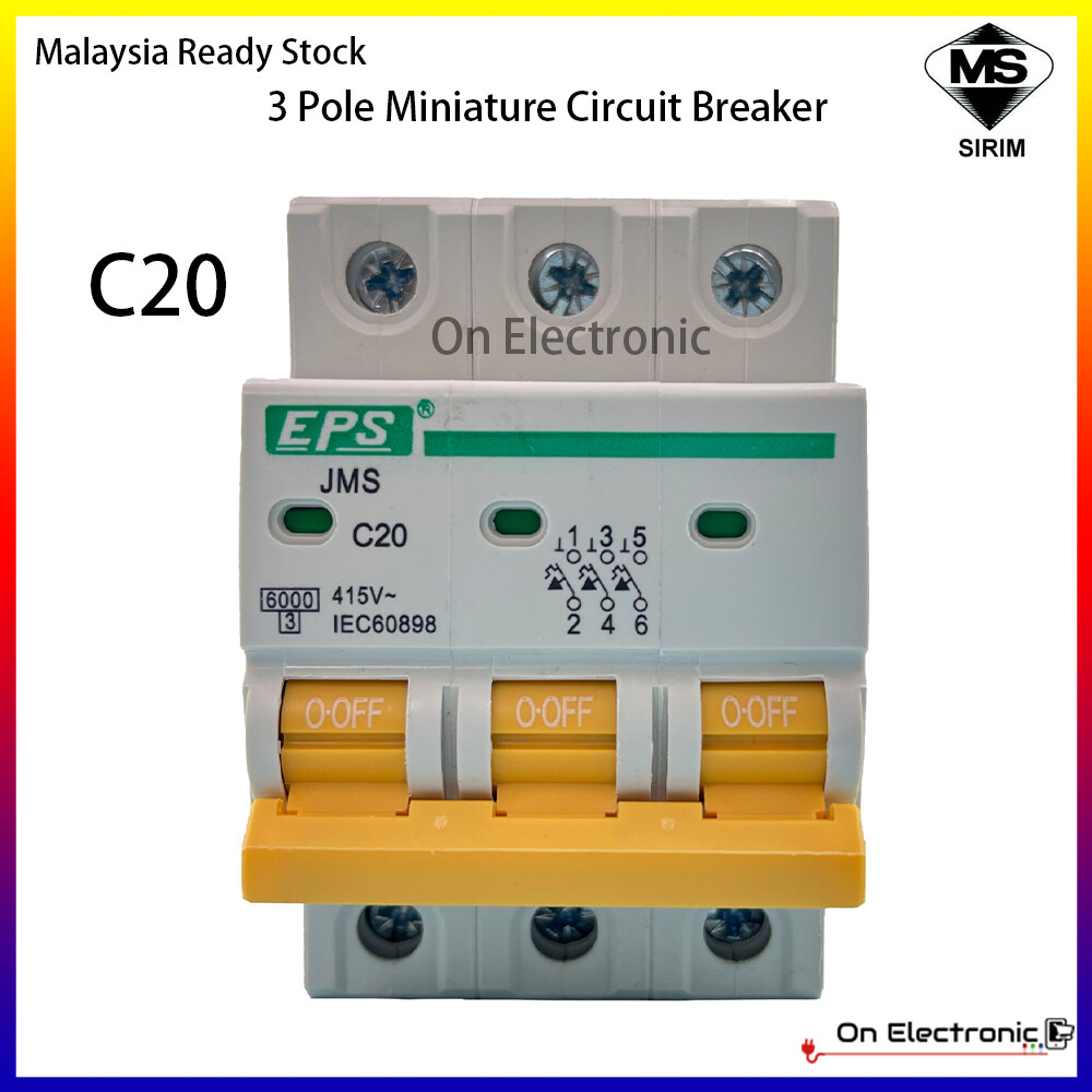 Main Switch 3Pole MCB 20A / 32A / 40A / 63A (6KA) Miniature Circuit ...