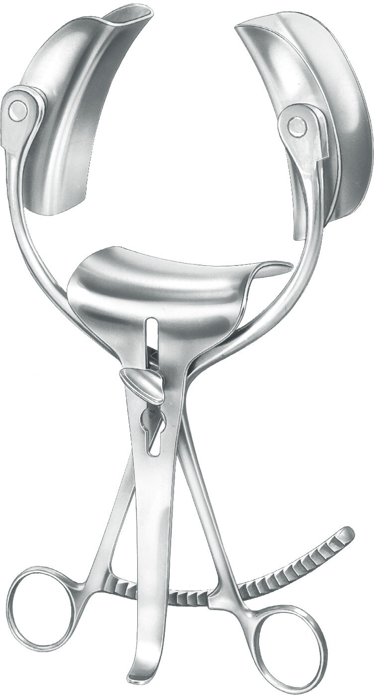 COLLIN RETRACTOR WITH 2 LATERAL SWIVEL BLADES AND DETACHABLE CENTRAL ...