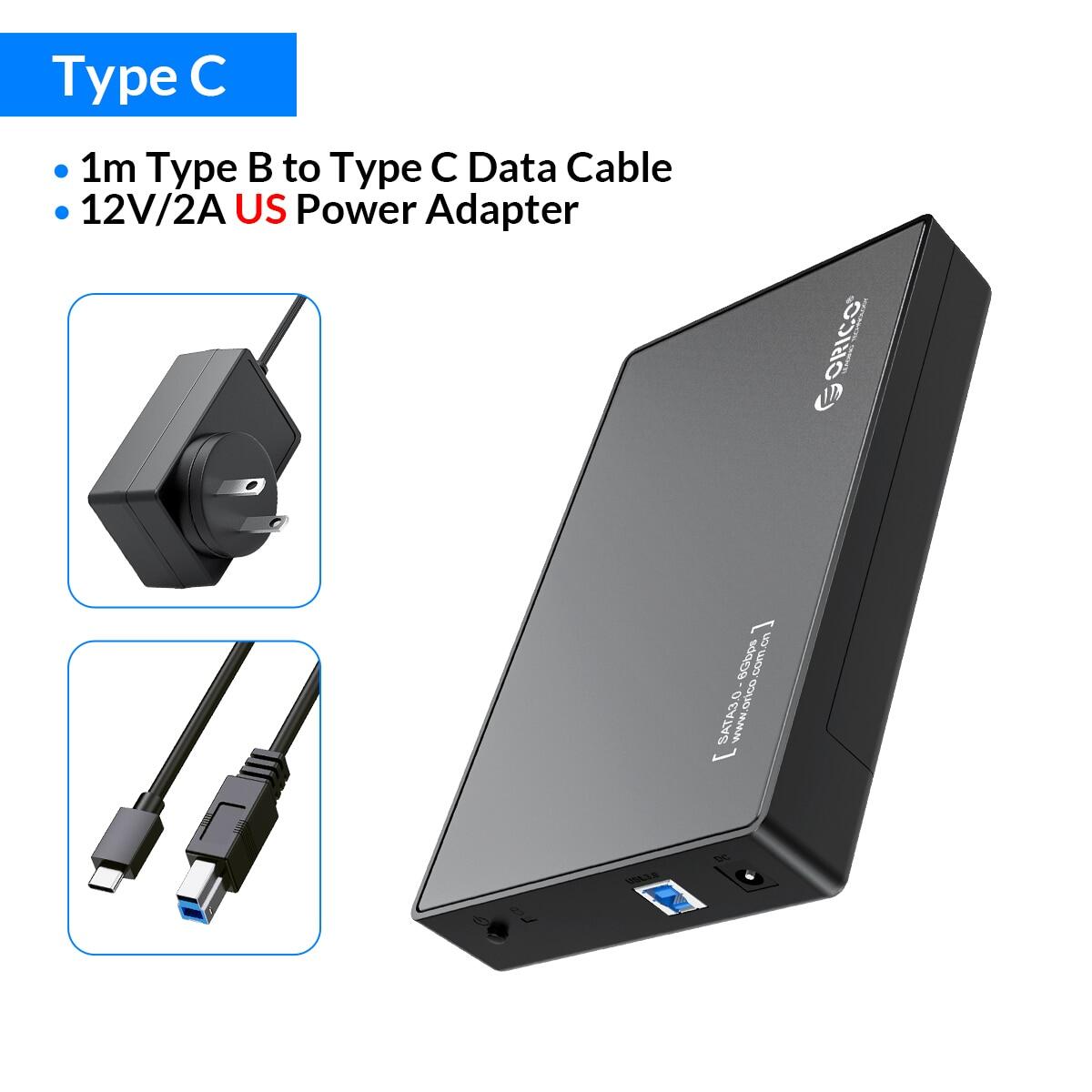 ORICO 3.5 inch External Hard Drive Enclosure SATA to USB 3.0 HDD Case ...