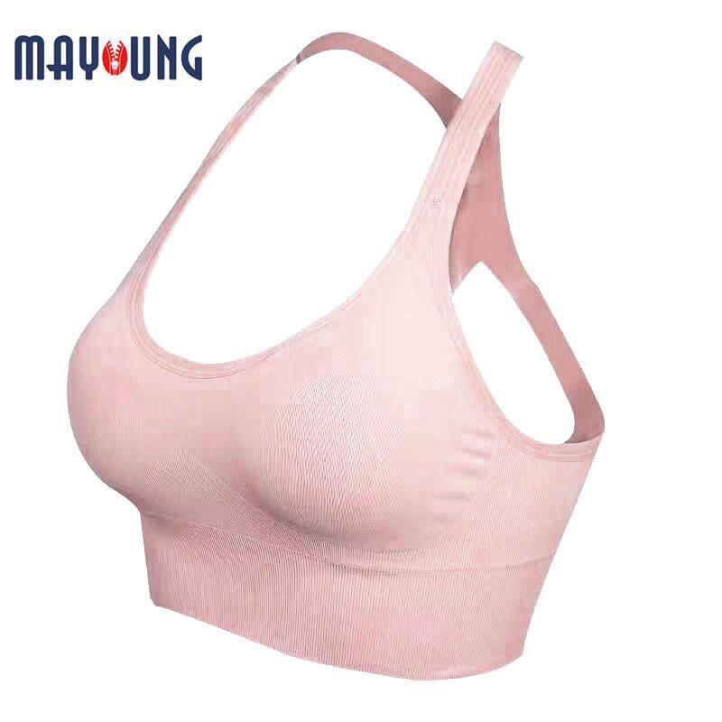 Mayoung เสื้อกีฬาสำหรับผู้หญิง wirefree เบาะสนับสนุนโยคะชุดชั้นในกลับ ...