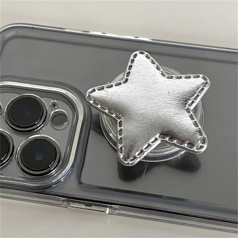 INS Korean 3D Puff Star Pop Socket Phone Holder Ring Bracket for Mobile ...