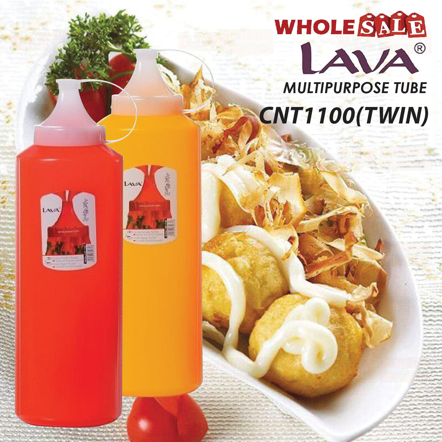 Lava Sauce Squeezer Multipurpose Tube Sauce Bottle Container Roti Jala ...